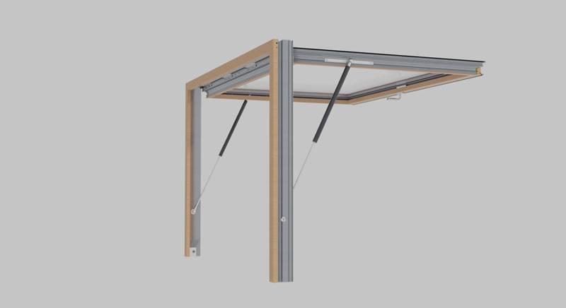OpenUp Gas Strut-Pass Through Window - Openup Windows